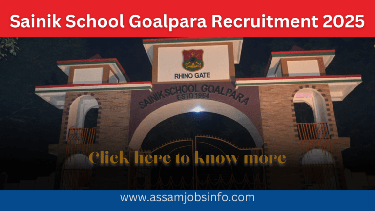 Sainik School Goalpara Recruitment 2025